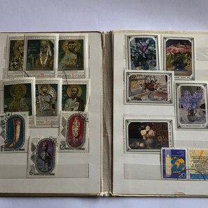 Soviet Postage Stamp Collecting Album , Vintage Stamp Book, Small Stamp ...