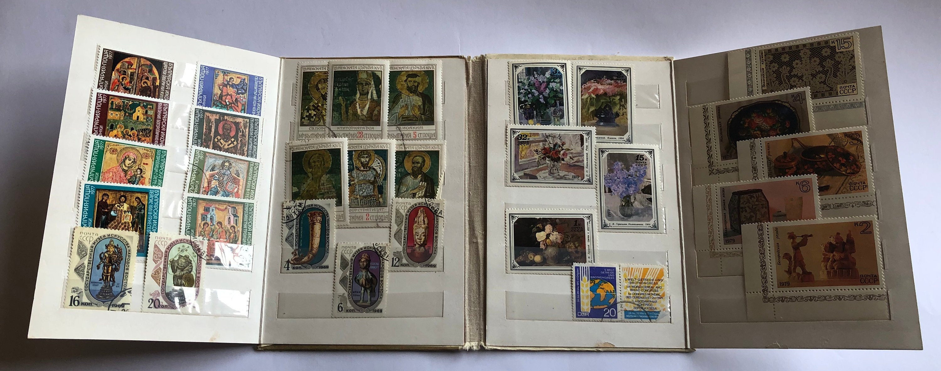 Soviet Postage Stamp Collecting Album , Vintage Stamp Book, Small Stamp ...