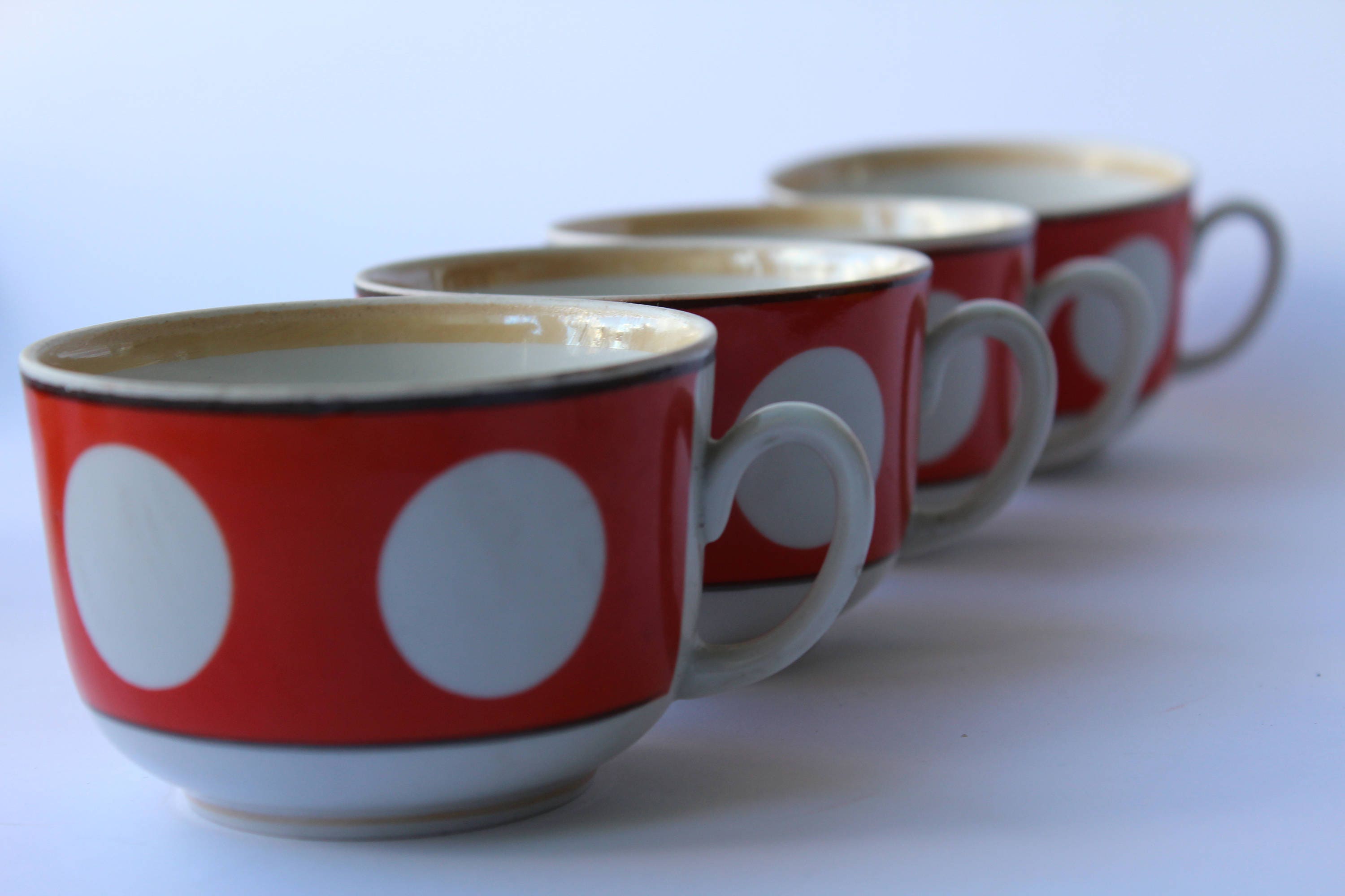 Soviet Polka Dot Coffee Set for 4 Persons Soviet Tea Set | Etsy