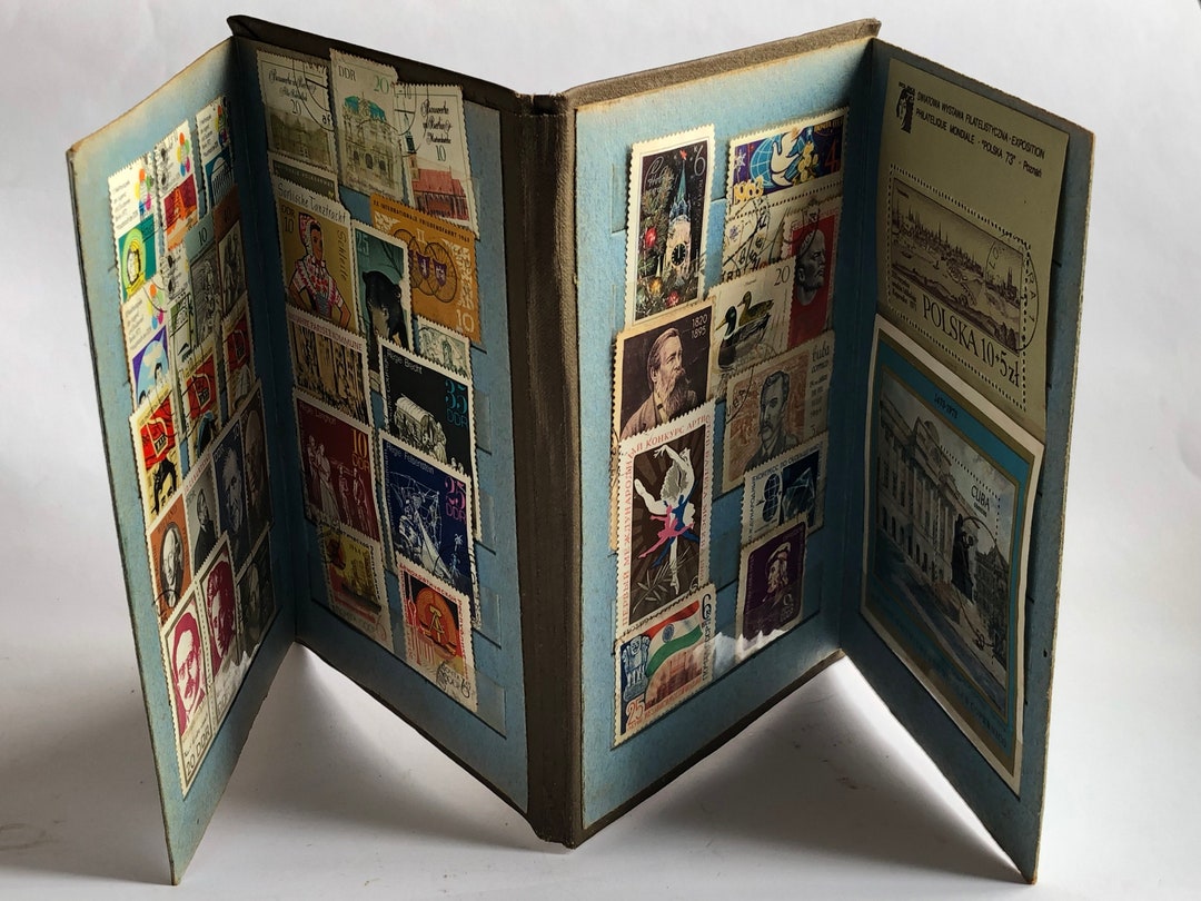 Soviet Postage Stamp Collecting Album, Vintage Stamp Book, Small Stamp ...