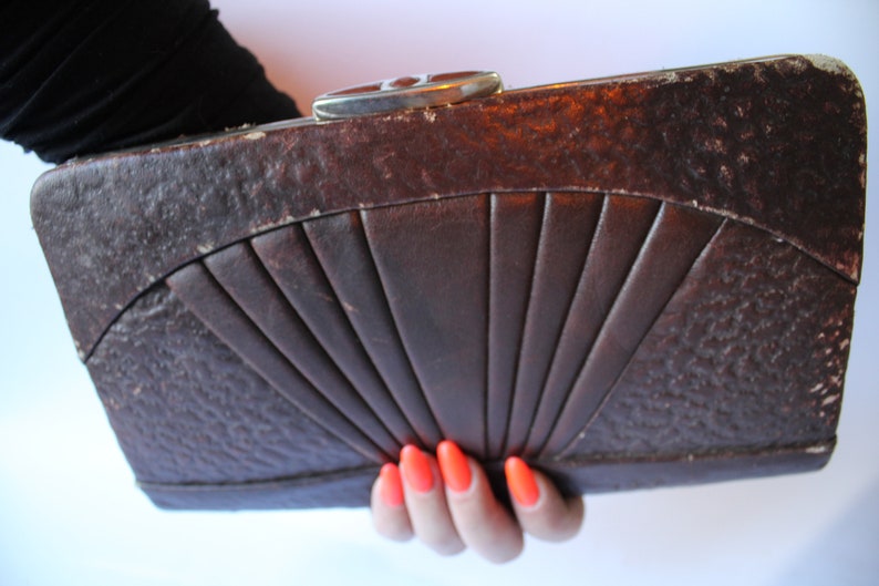 Vintage leather clutch Soviet clutch vintage bag. handbag | Etsy