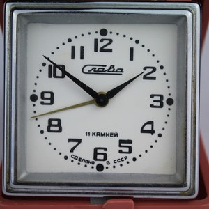 Working Soviet Alarm Clock. Desk Clock USSR. Vintage Clock SLAVA ...