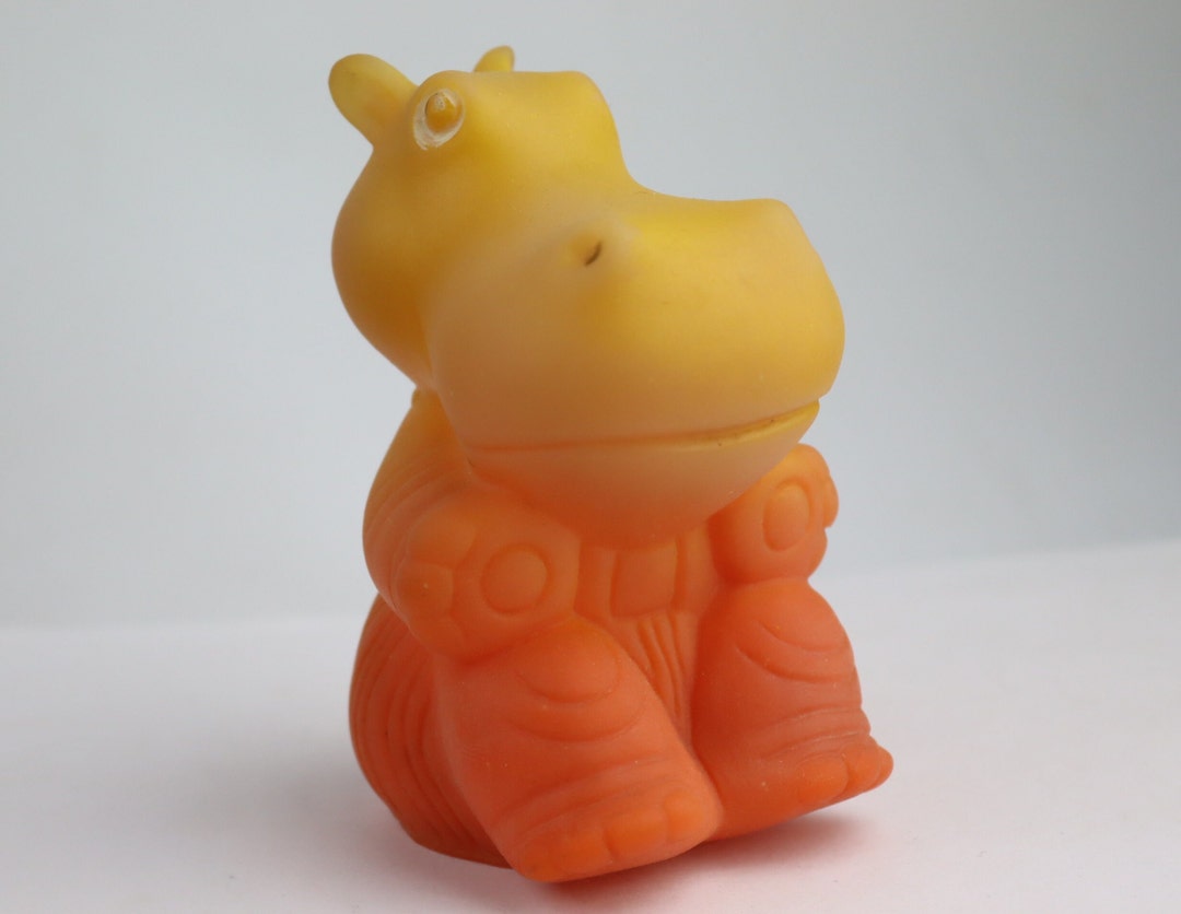 12 Cm Cute Soviet Rubber Behemoth Toy, Ussr Toy, Funny Toy Hippopotamus ...