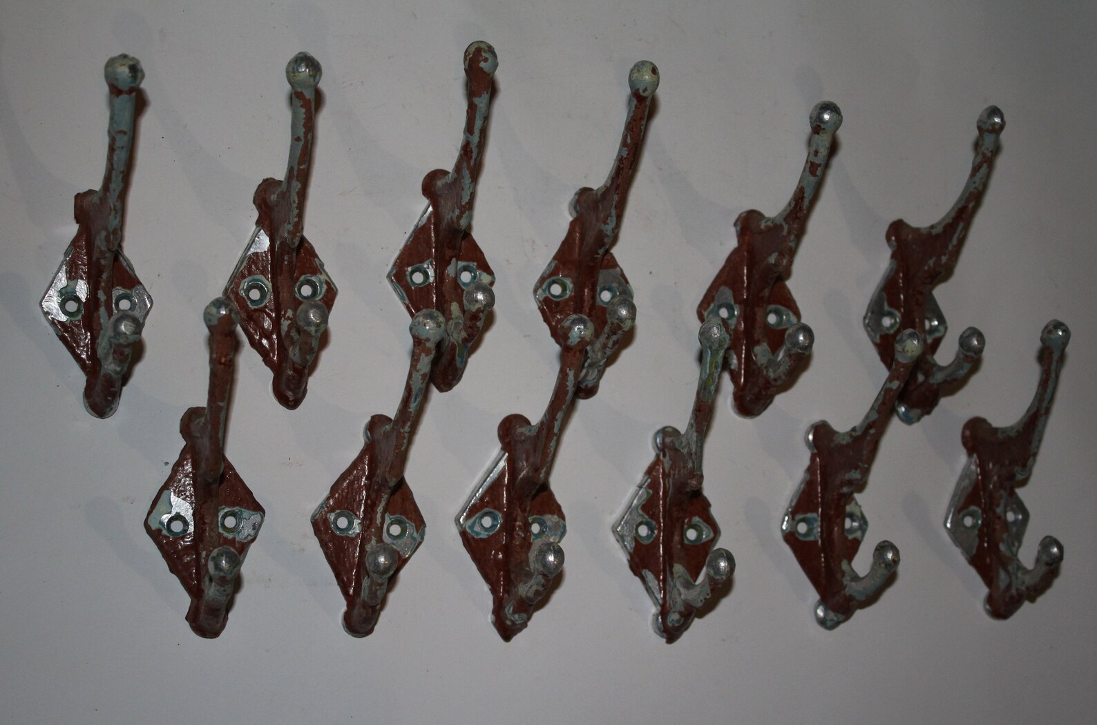 Set of 12 Soviet Wall Hooks. Soviet Coat Hook. Metal Wall Hook. Vintage ...