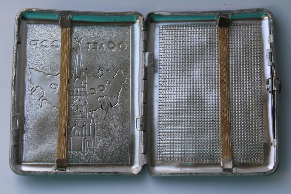 Soviet Cigarette Case. Vintage Cigarette Case USSR. Metal | Etsy