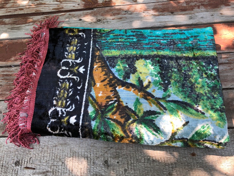 Soviet Plush Carpet Deer Vintage Wall Carpet Tablecloth | Etsy