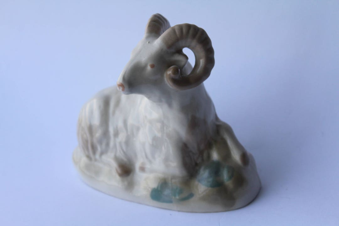 Soviet Porcelain Figurine Mountain Sheep, Vintage Statuette Mountain ...