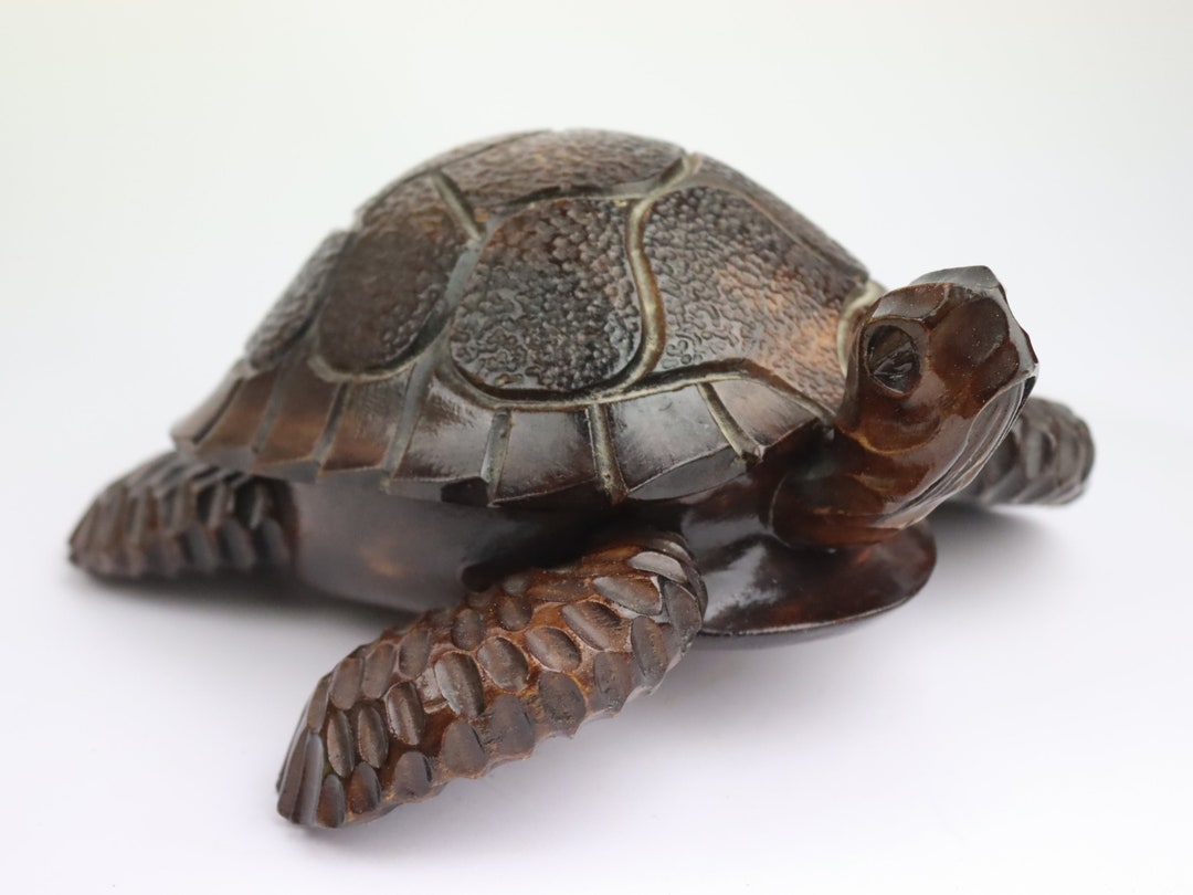 Soviet Wooden Box Turtle. Casket. Vintage Hand Carved Box. Ussr ...