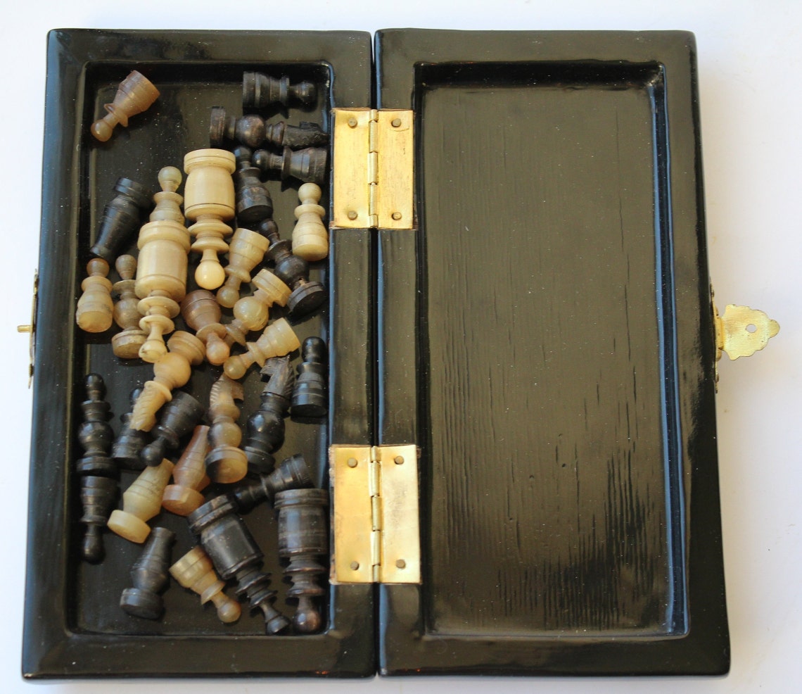 Very Rare Travel Chess Set Antique Chess Set Vintage Chess - Etsy