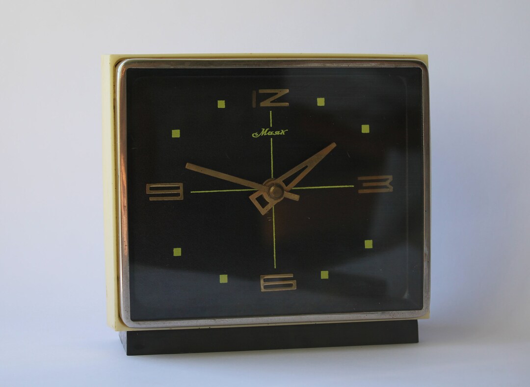 Rare Clock MAYAK. Vintage Desk Clock. Mechanical Clock USSR. Soviet ...