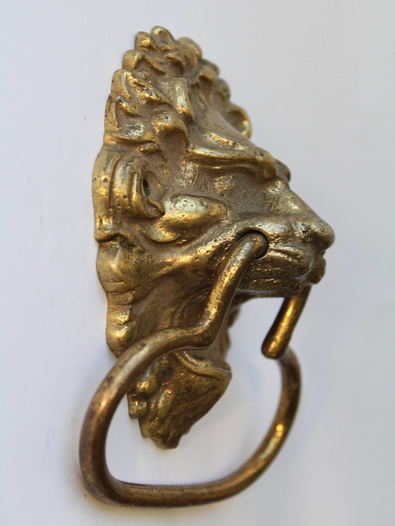 Soviet Bronze Door Handle Lion. Vintage Lion Face Bronze Door - Etsy