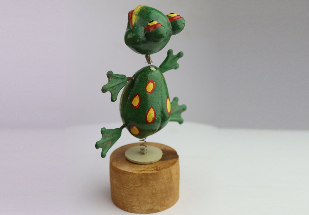 14 Cm Rare Bright Soviet Tin Frog Bobblehead on Springs. - Etsy