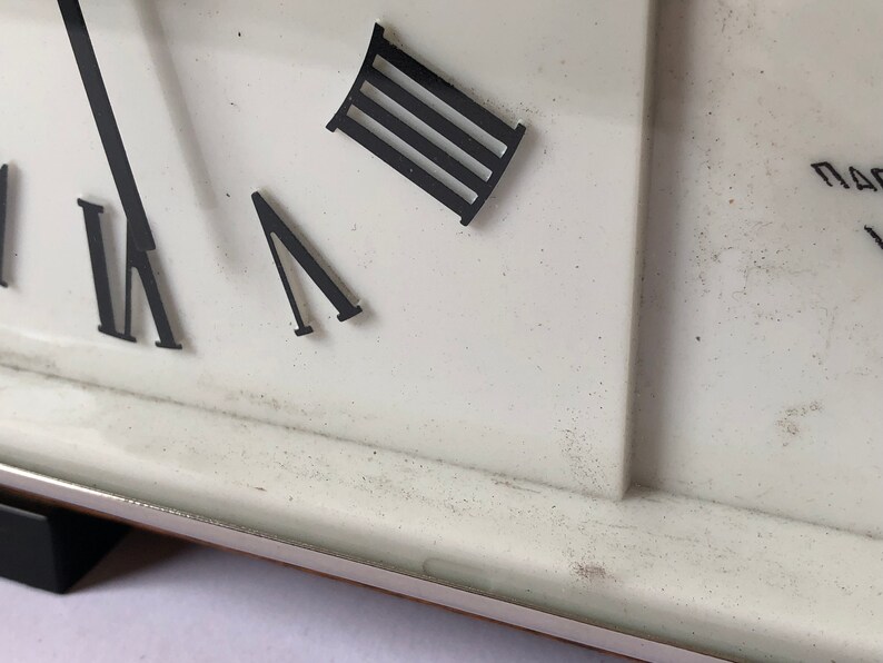 Table Clock Mayak. Soviet Desk Clock. Majak Clock USSR. Barometer ...