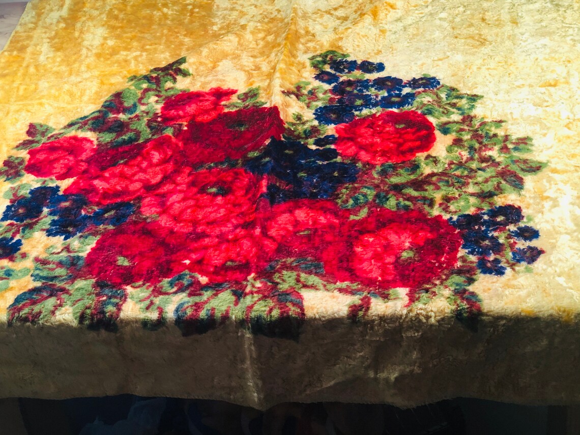 Soviet Plush TV Mat, Velvet Carpet, Vintage Rustic Carpet, Vintage Kids ...