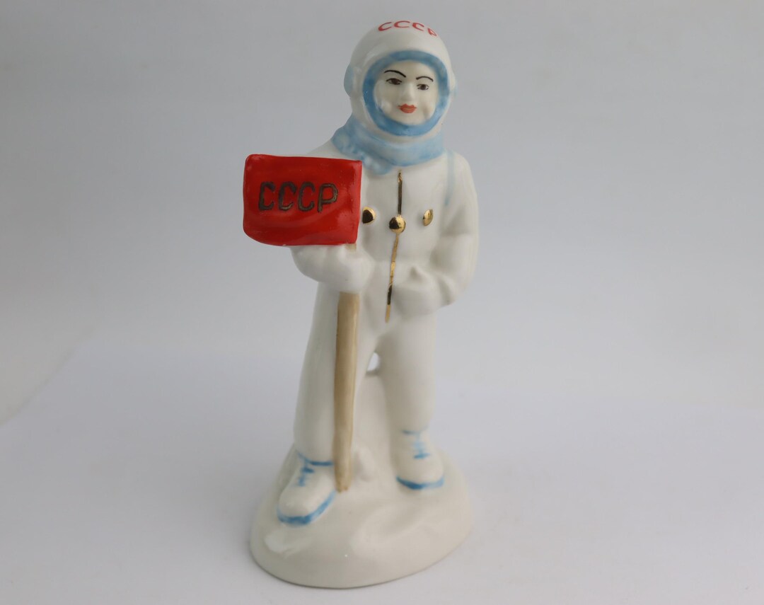 Rare Vintage Porcelain Ussr Cosmonaut, Incredible Soviet Astronaut ...