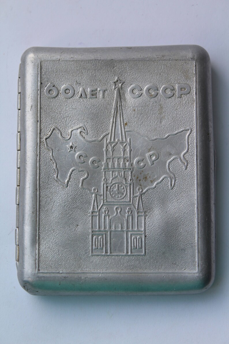 Soviet Cigarette Case. Vintage Cigarette Case USSR. Metal | Etsy
