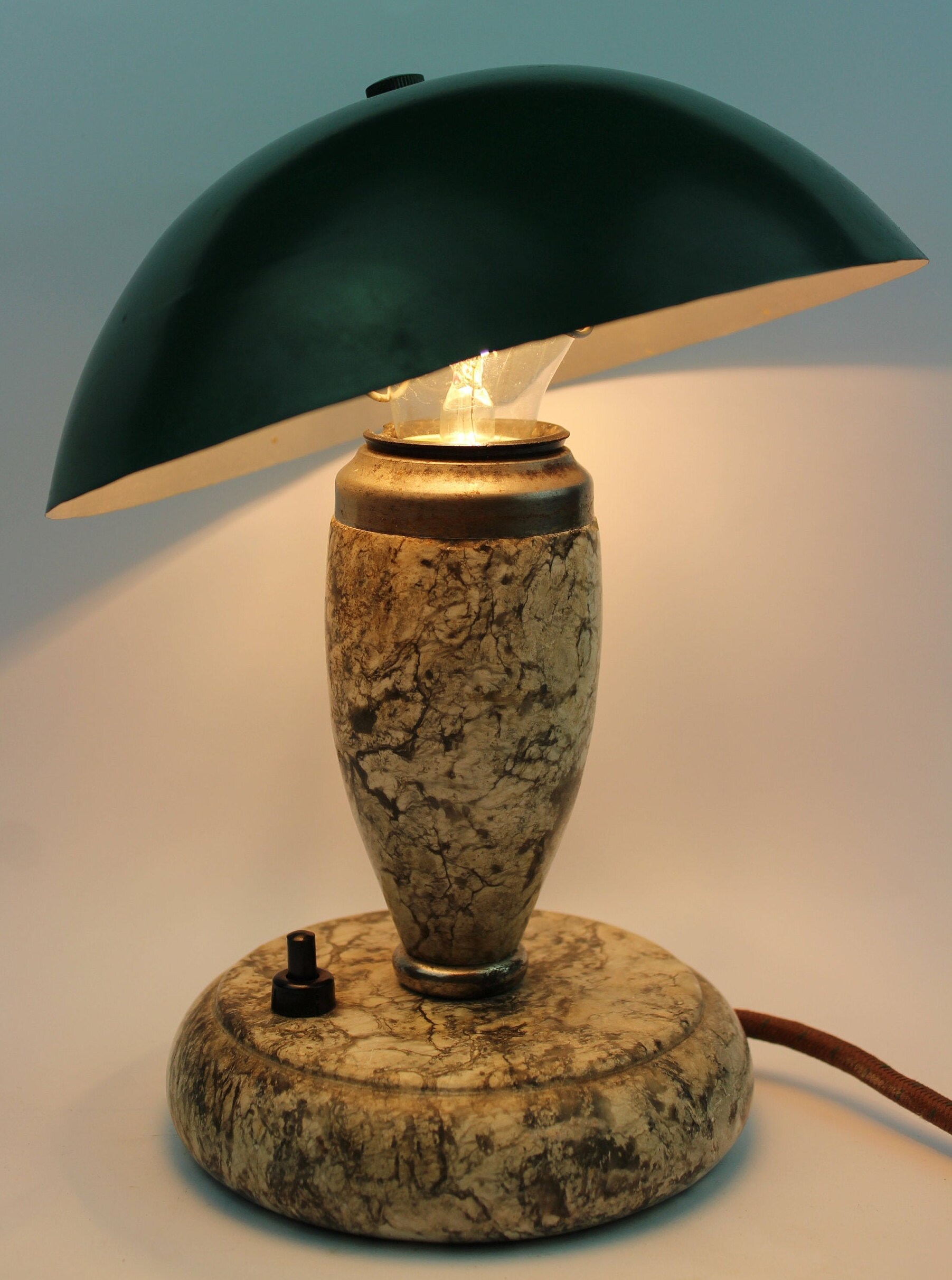 Soviet Desk Lamp With Marble Table Lamp Vintage Desk Lamp | Etsy