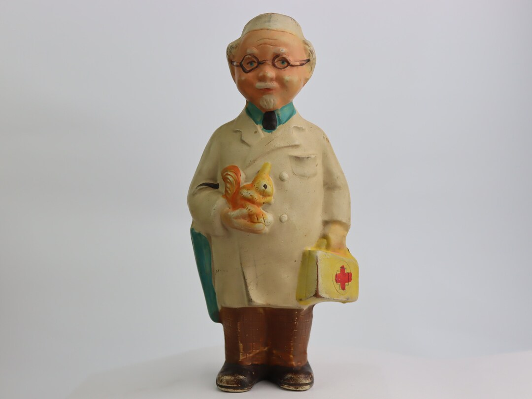 20 Cm Very Rare Collectible Soviet Rubber Toy Doctor Aibolit With ...