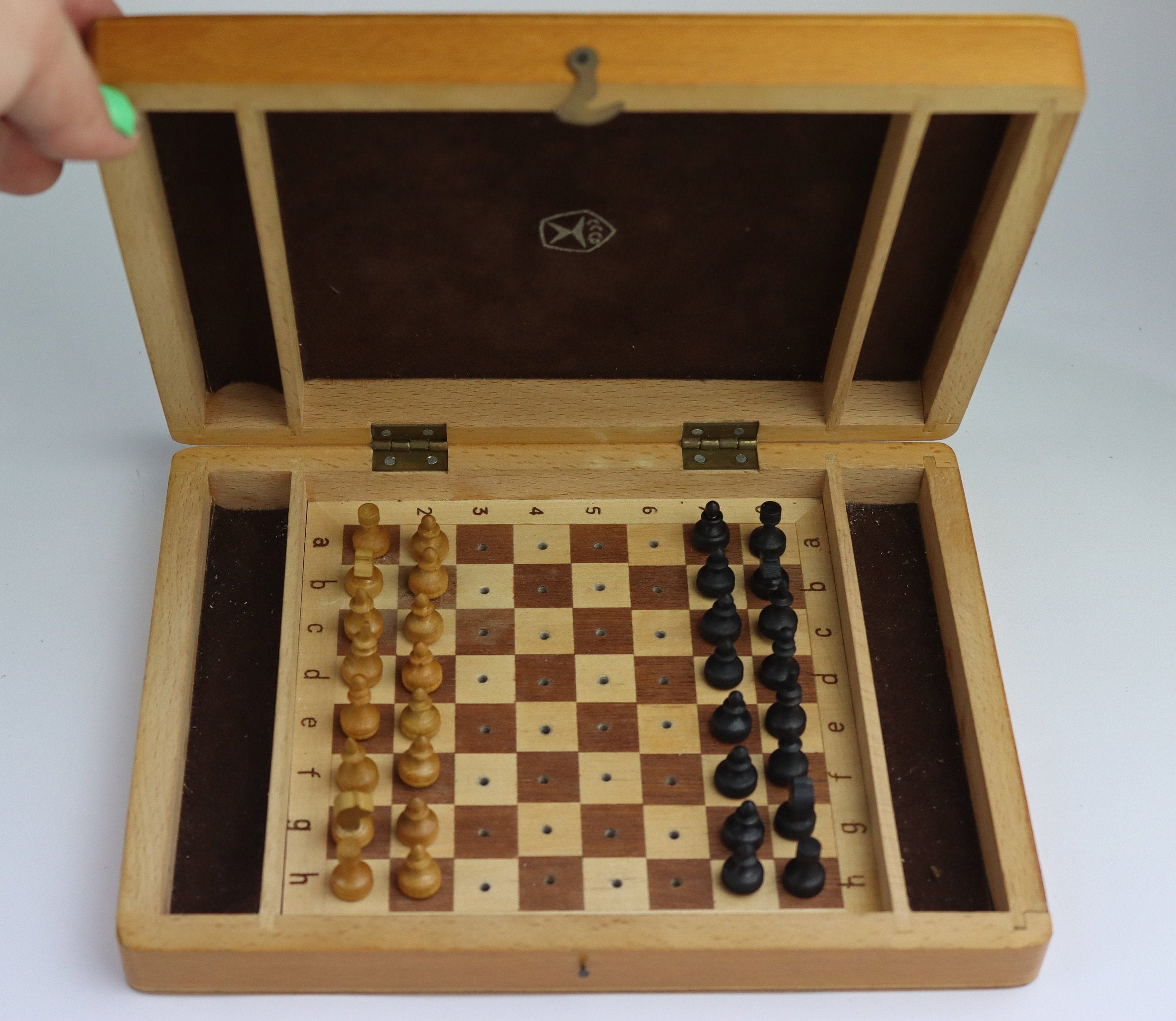 Sowjetisches Reise schach. Schachset aus Holz. Wanderschach. - Etsy