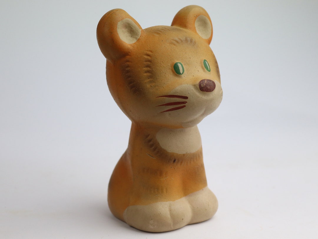 13 Cm Rare Vintage Rubber Tiger. Soviet Rubber Tiger Cub Toy. Big Cat ...