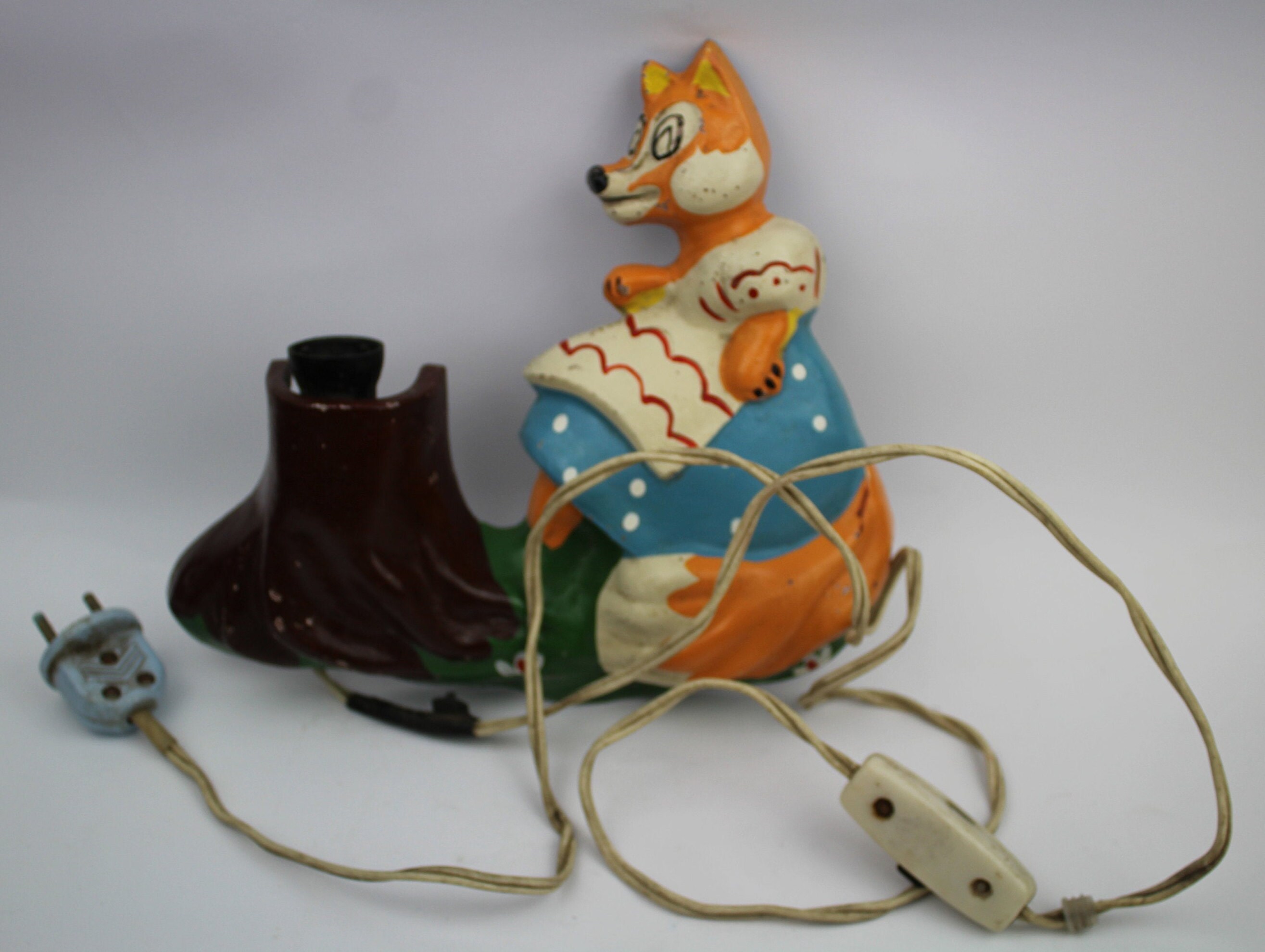 Soviet Nightlight, Kids Lamp Fox, Russain Fox. Kids Nightlight. Night ...
