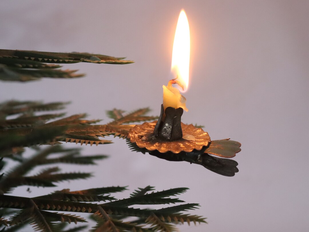 Four Soviet Vintage Candlestick Clamp Christmas Tree, Clip, Grip, Clasp ...