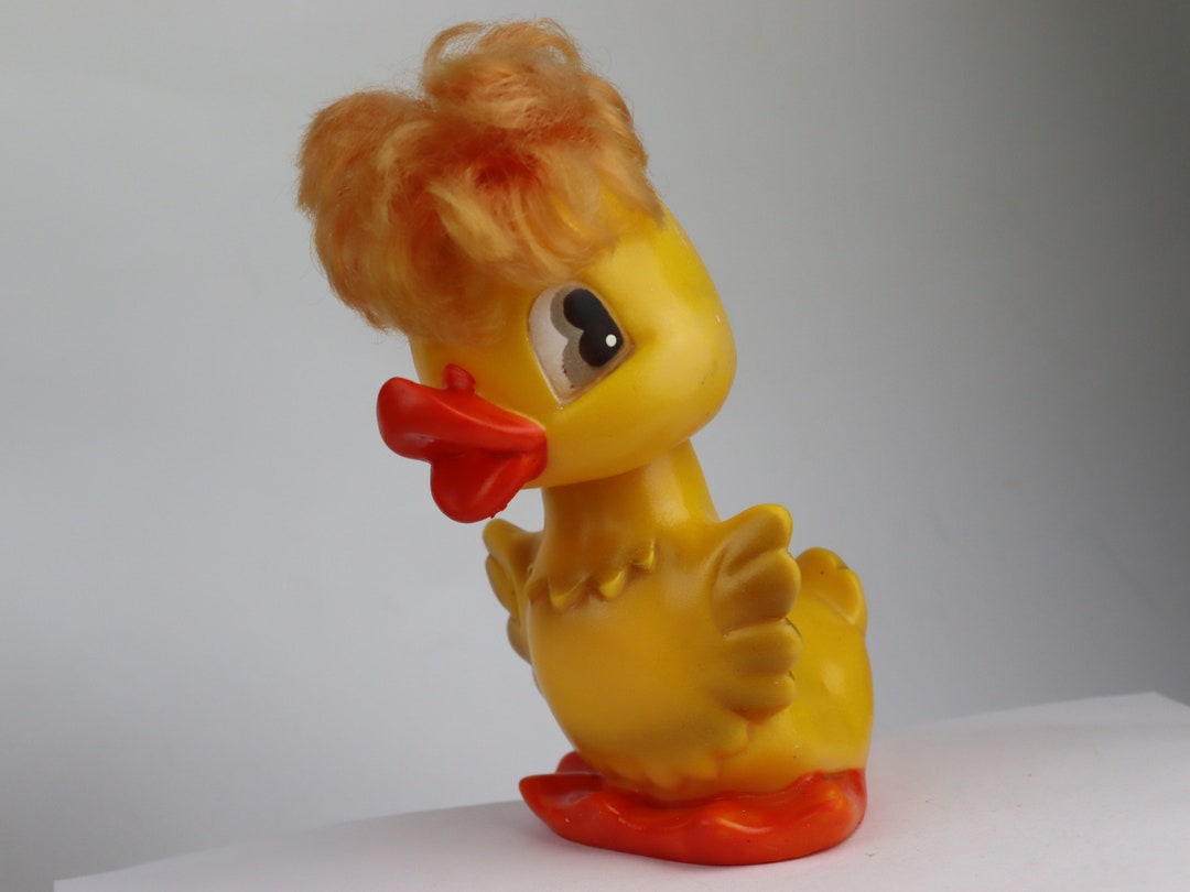 20 Cm Soviet Rubber Duckling Toy, Gosling, Chick Toy, Ussr Doll, Old ...