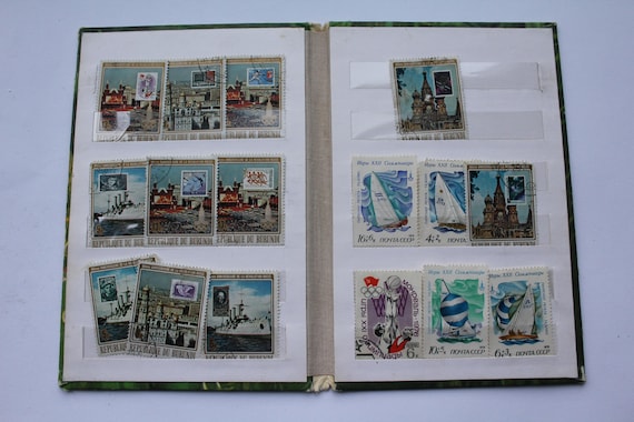 Soviet Postage Stamp Collecting Album Vintage Soviet Stamp | Etsy
