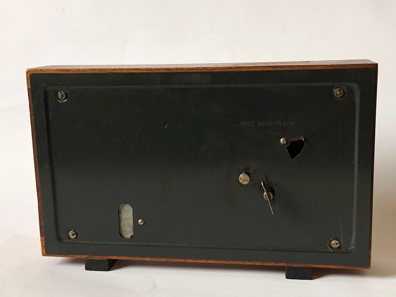 Table Clock Mayak. Soviet Desk Clock. Majak Clock USSR. Barometer ...