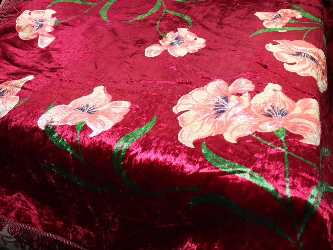 Very Beautiful Soviet Plush Tablecloth, Vintage Big Tablecloth,rustic ...