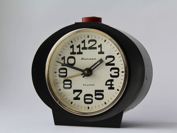 Soviet Alarm Clock. Vintage Alarm Clock USSR. Jantar. Soviet | Etsy