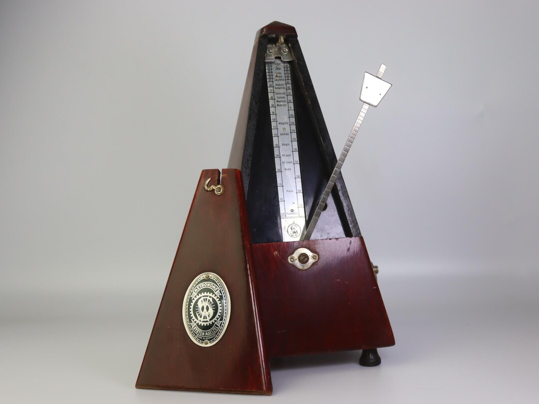 Vintage Metronome Maelzel GDR, DDR Metronome, Wooden Mechanical Wind-up ...