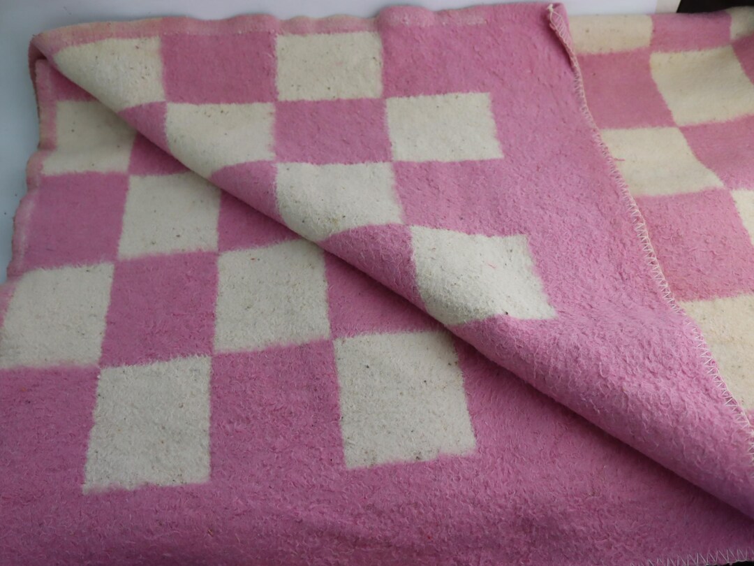 NEW 130x90 Cm Soviet Wool Blanket, Ussr Coverlet, Vintage Heavy ...