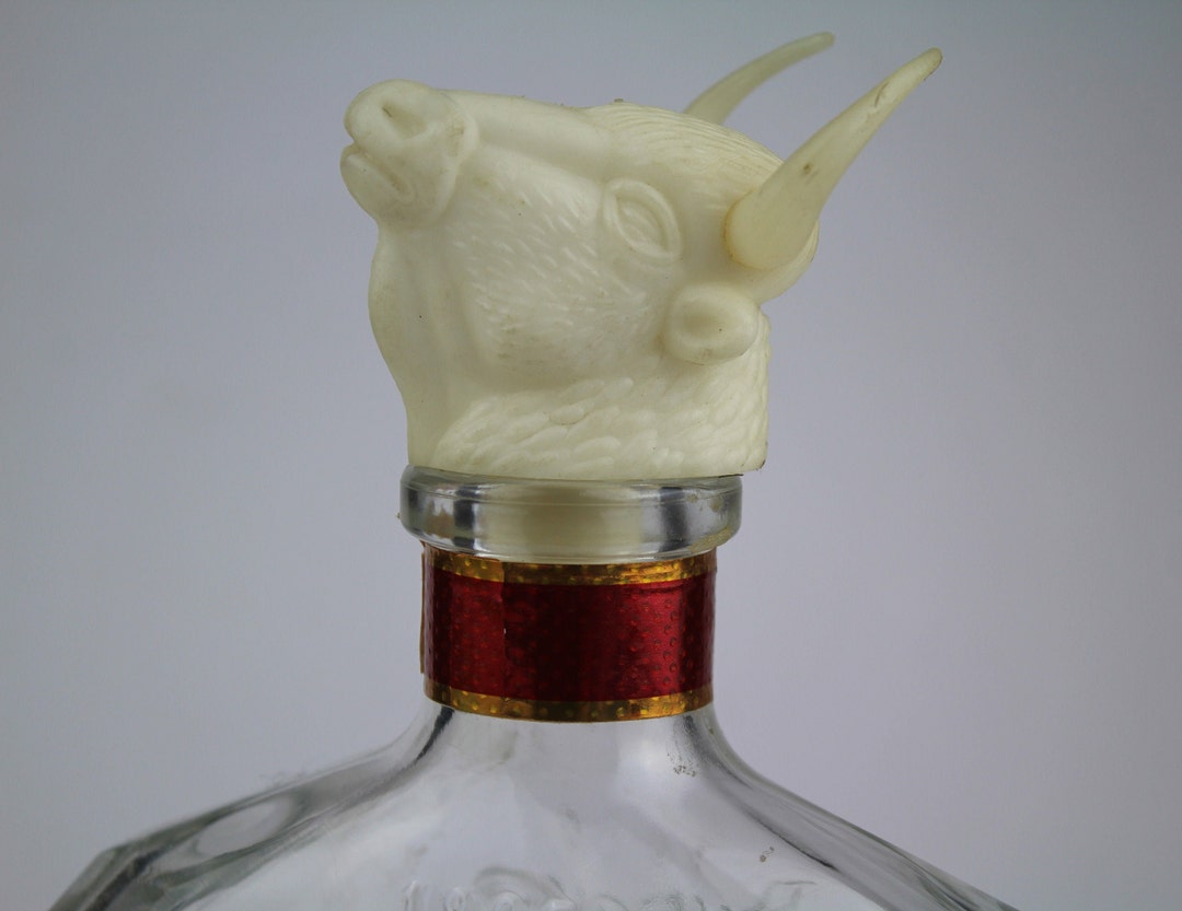 Soviet Bottle Stopper, Cork Buffalo, Bull, Vintage Plastic Bottle ...