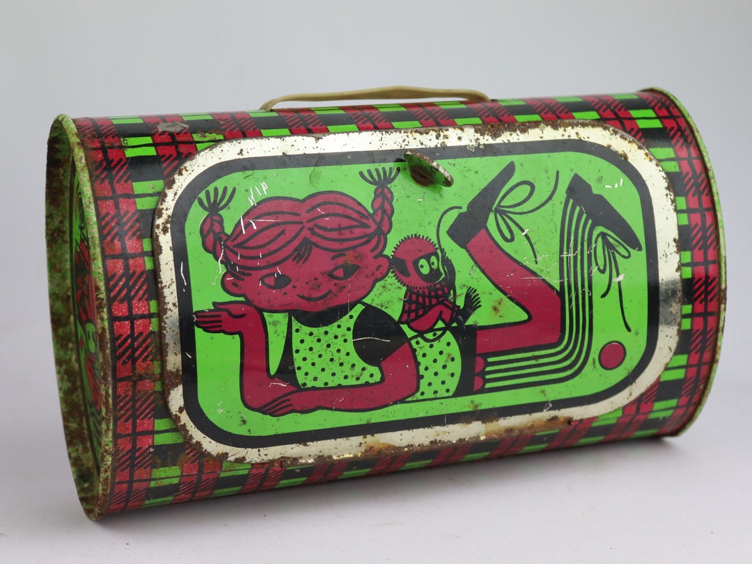 Rare Soviet Lunchbox Pippi Longstocking With Monkey, Vintage Tin Toy ...