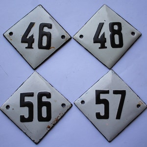 Soviet Enamel Apartment Sign, House Number Sign, Nameplate. Vintage ...