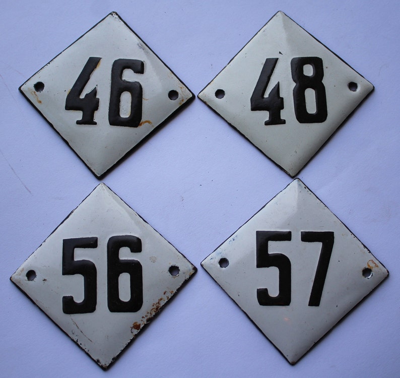 Soviet Enamel Apartment Sign, House Number Sign, Nameplate. Vintage ...