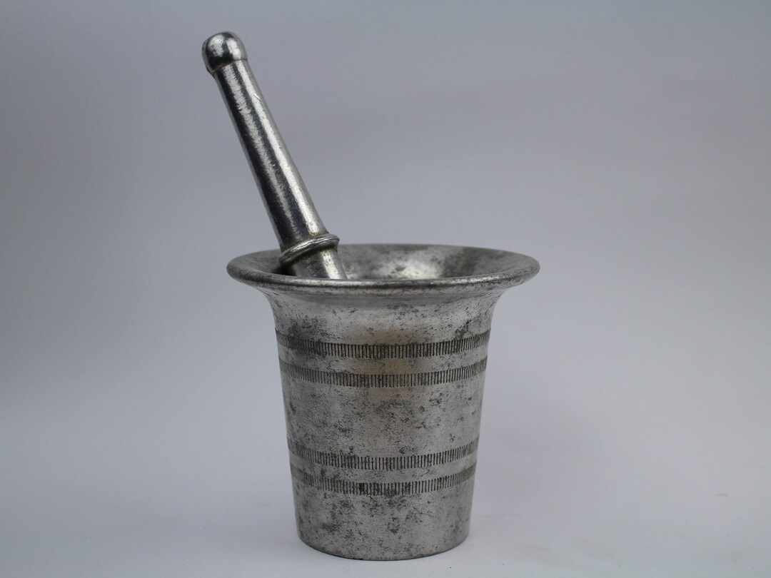 Soviet Metal Mortar and Pestle, Vintage Mortar and Pestle, Mortar of ...