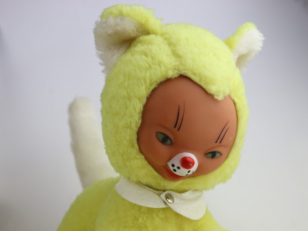 Vintage Rubber Face Toy Cat, Rubber Face Toy, DDR Toy, Gdr Toy, Ussr ...