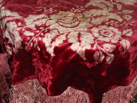 Soviet Plush Tablecloth Vintage Square Tableclothrustic | Etsy