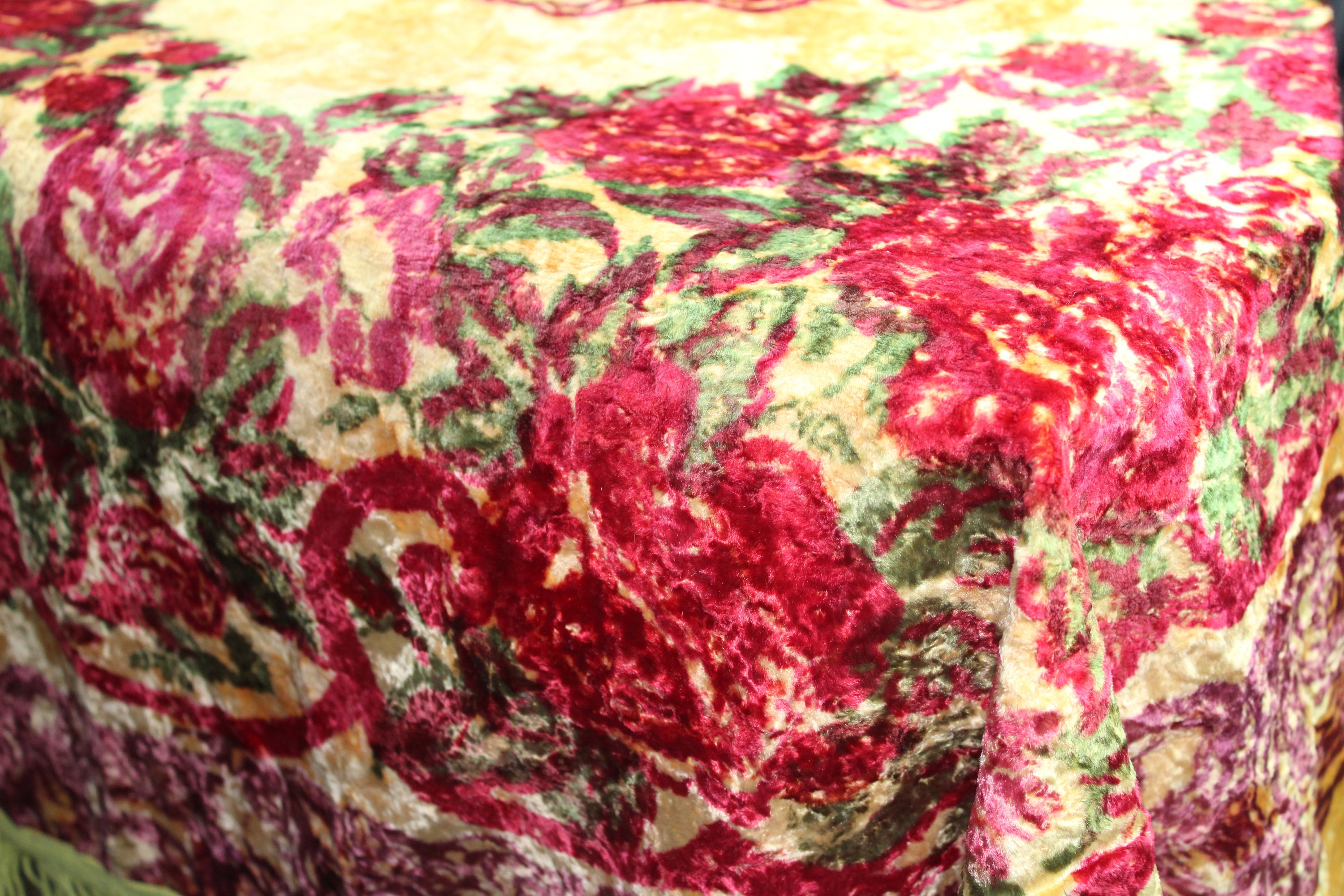 Soviet Plush Tablecloth Vintage Tablecloth Rustic Carpet | Etsy