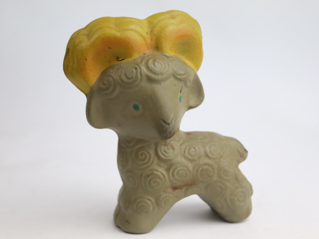 13 Cm Rare Soviet Rubber Little Sheep, Lamb, Soviet Toy, Vintage Toy ...