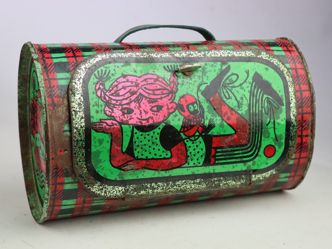 Rare Soviet Lunchbox Pippi Longstocking With Monkey, Vintage Tin Toy ...