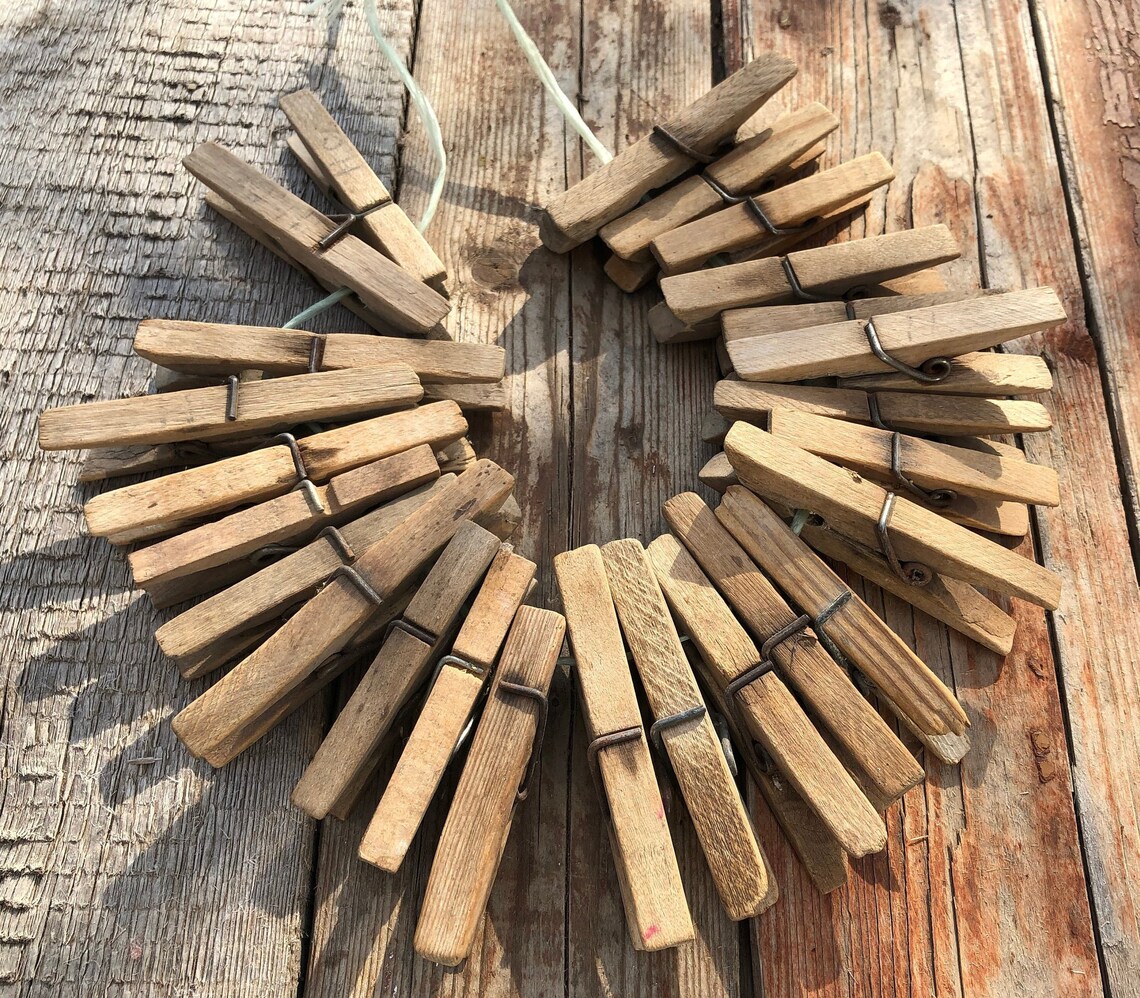 Set of 25 Wooden Clothes Clips. Wooden Clothes Clips. - Etsy