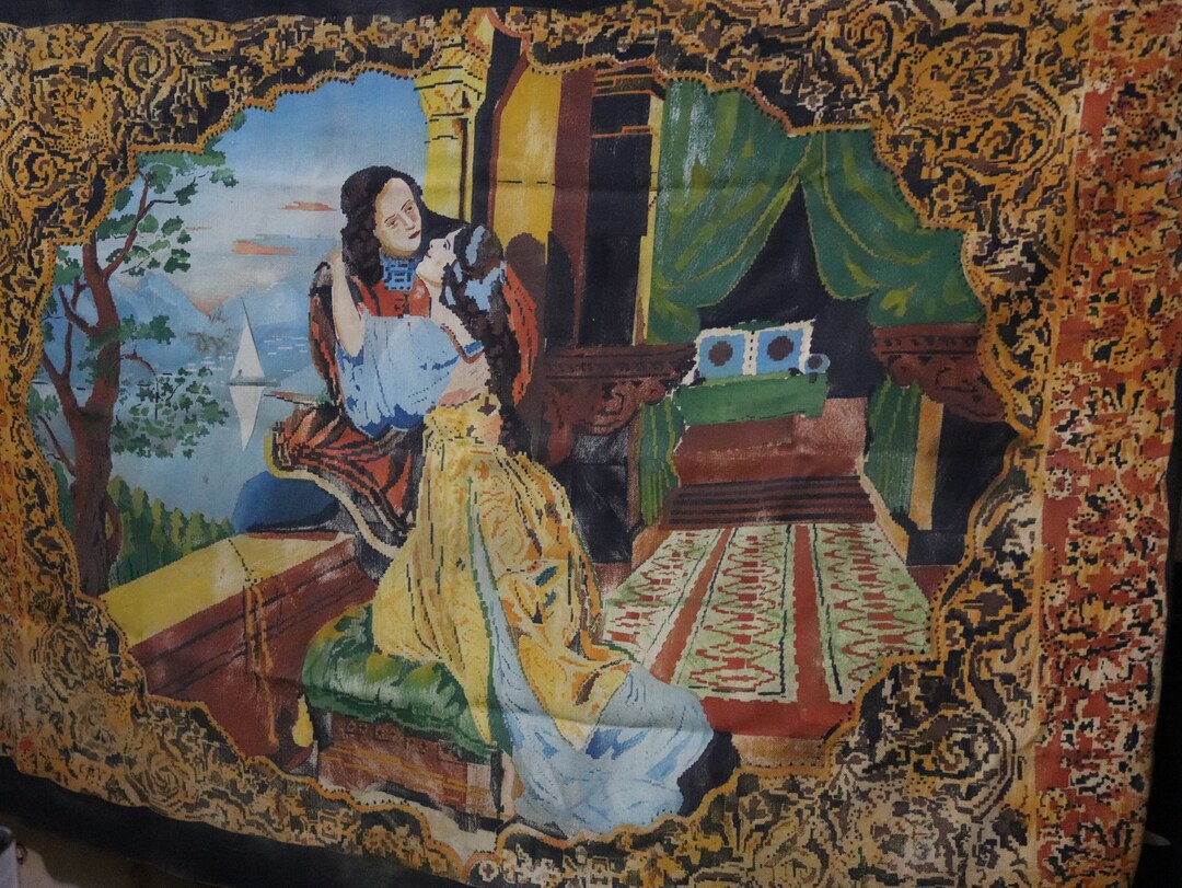 Antique Wall Carpet, Soviet Tapestry, Vintage Gobelin Carpet, Rustic ...