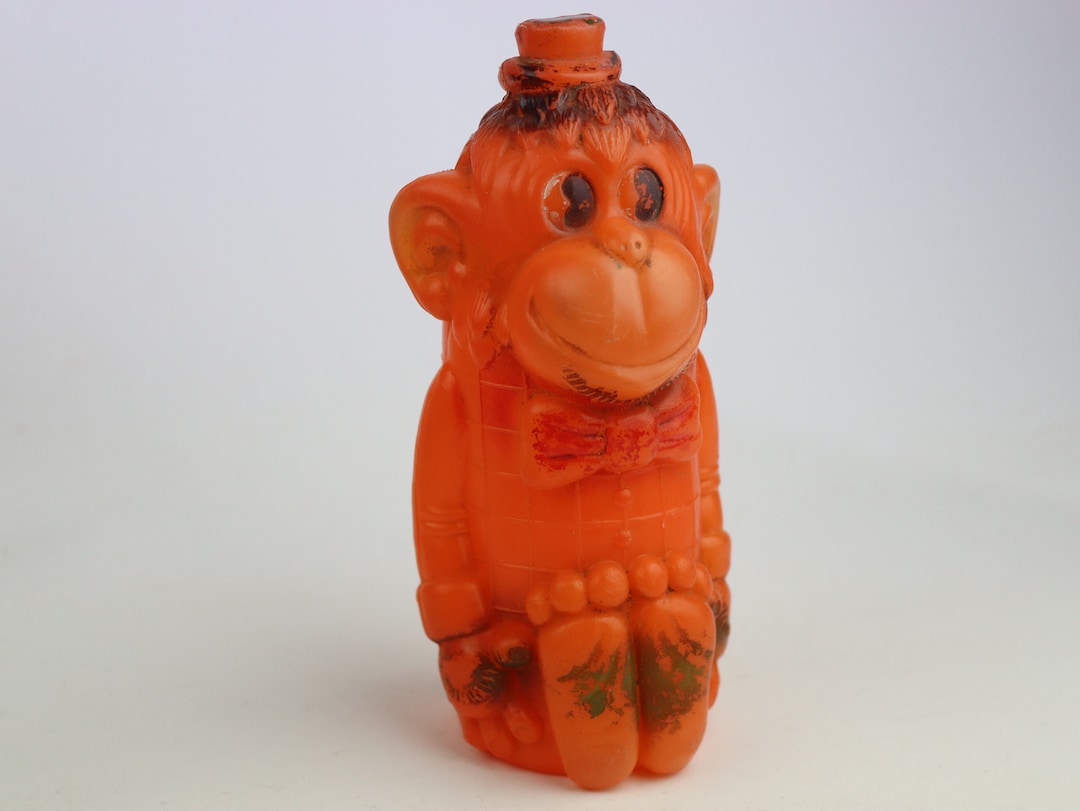 15 Cm Rare Soviet Plastic Monkey, Vintage Plastic Toy Monkey. Soviet ...