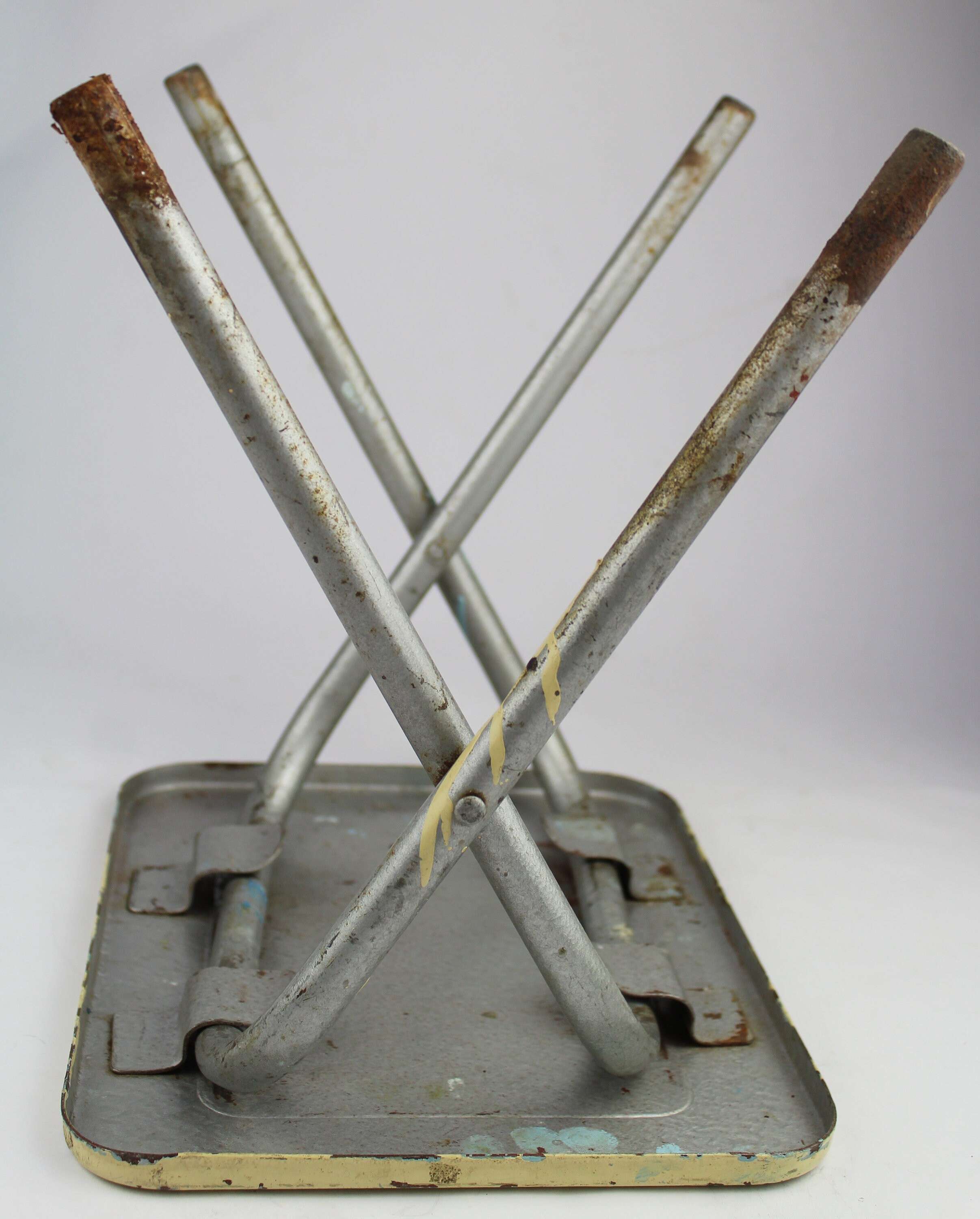 Vintage Metal Chair Soviet Folding Stool Old Metal Chair - Etsy