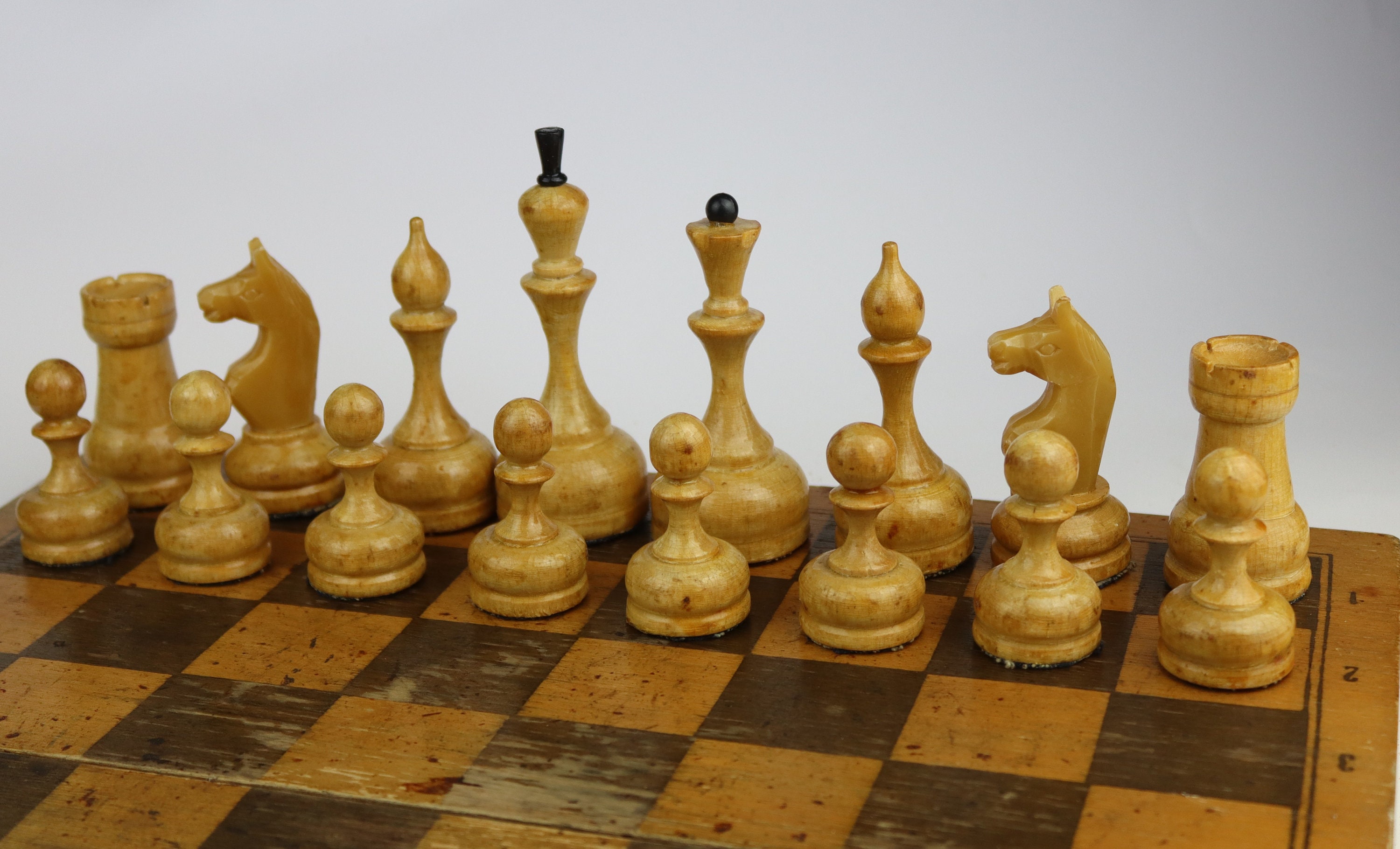 Soviet chess. Soviet Wooden chess. Vintage tournament chess | Etsy