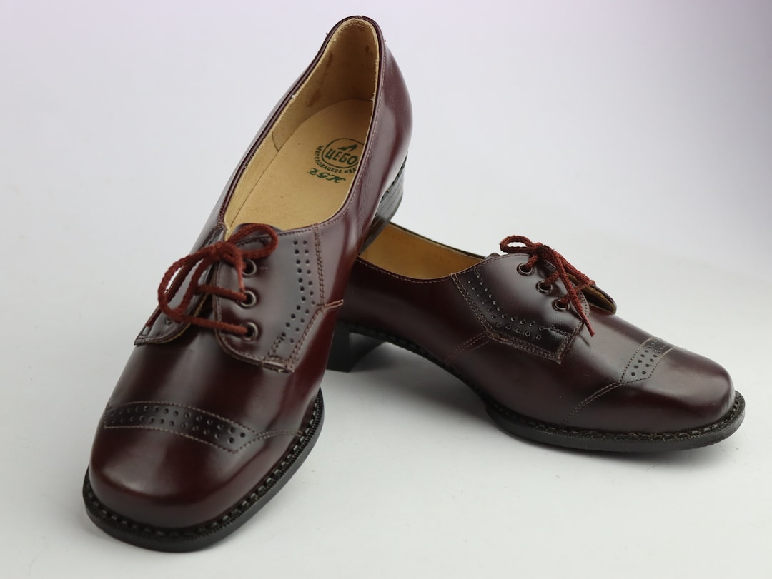 New Vintage Leather Shoes, Made in Cebo, Czechoslovakia Shoes, Dress ...