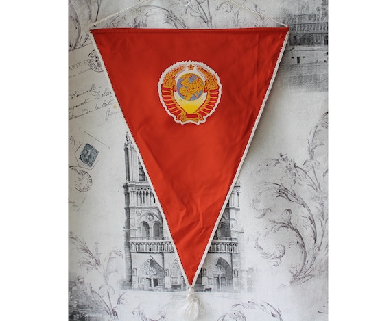 New Vintage Soviet Flag Banner. Lenin Pennant . Banner USSR. - Etsy
